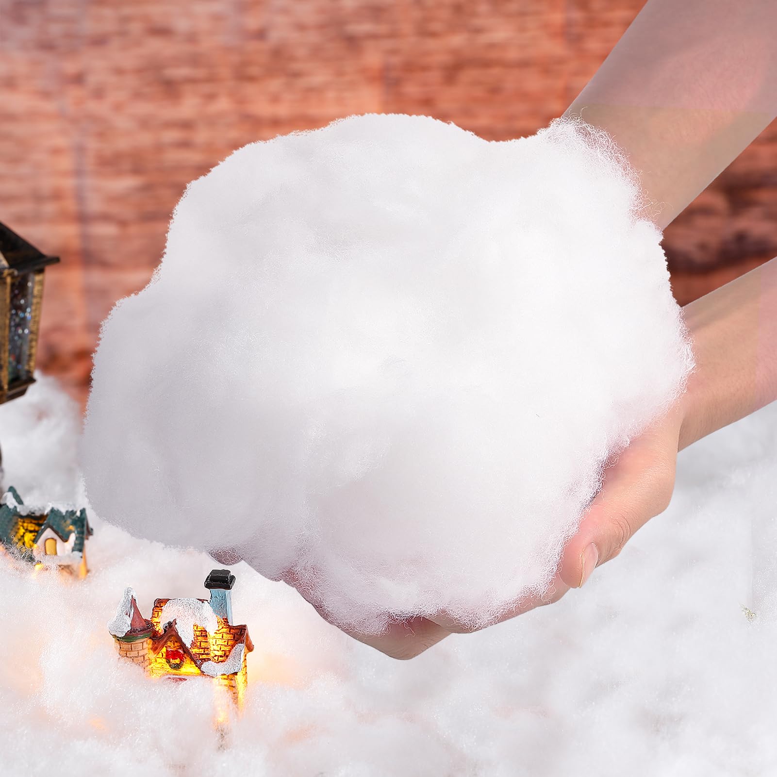 Amazon.com: Biggun 10oz Fluffy Fake Snow Decorations - Christmas ...