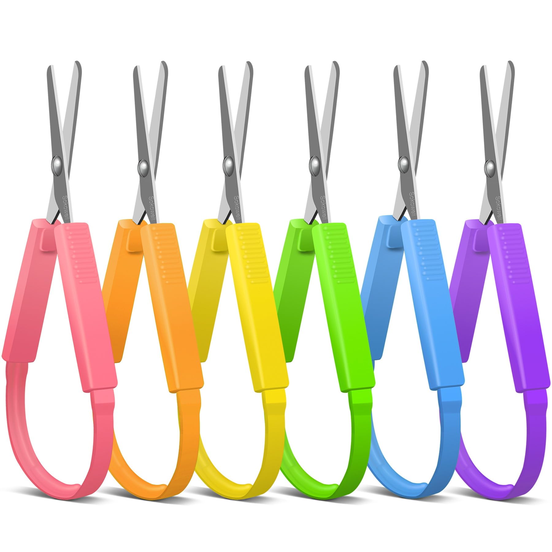 Amazon.com: 5 Inch Loop Scissors for kids, Adaptive Design, Right and ...