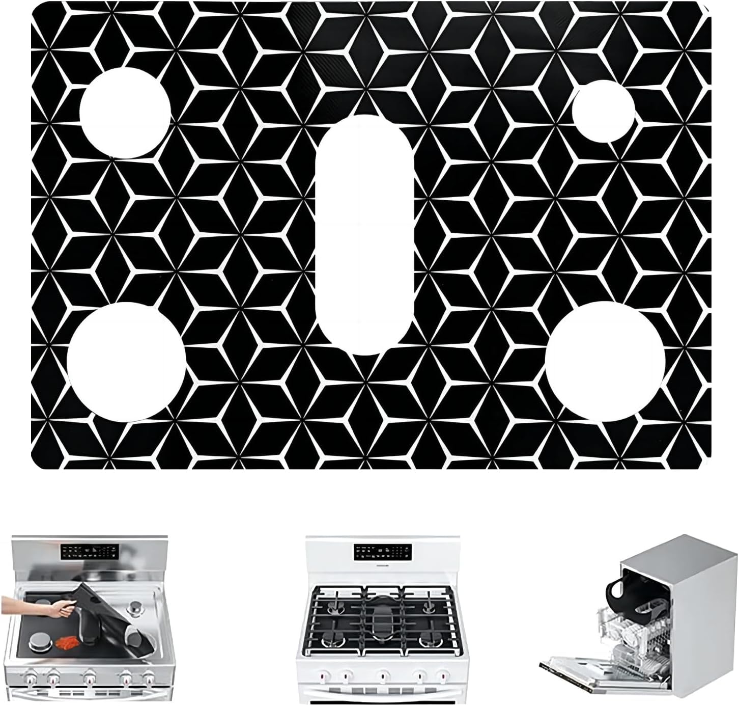 Amazon.com: Fourmor Five Hole Gas Stove pad - Stove Cover Gas Stove Top ...