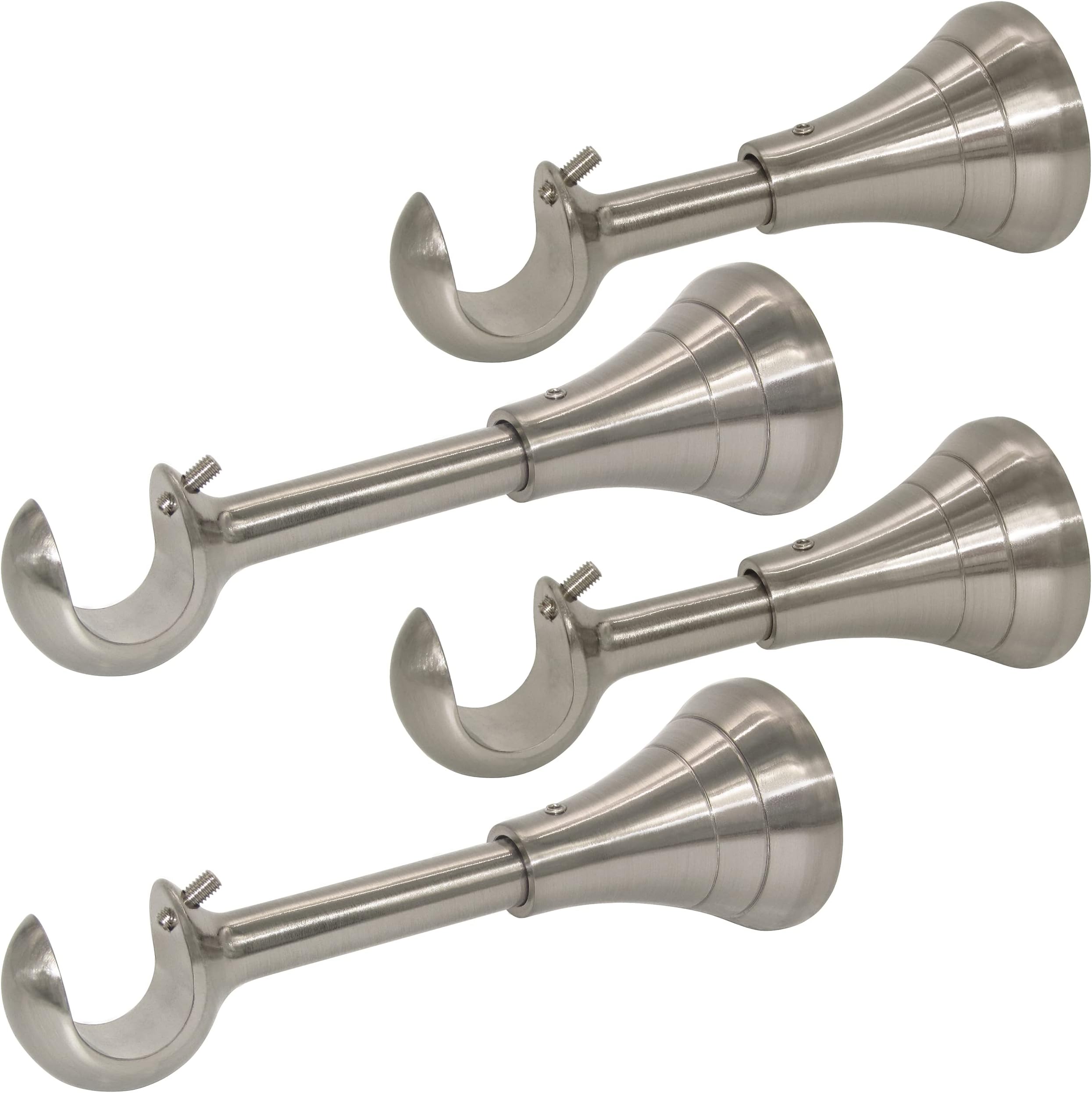 Amazon.com: 8 Inch Ceiling Curtain Rod Brackets, Stainless Steel ...