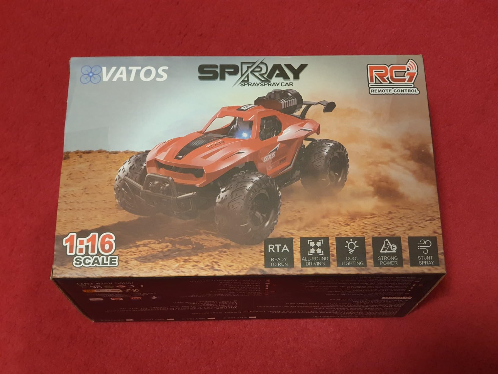 VATOS Remote Control Car for Kids, RC Monster Truck with Mist Spray ...
