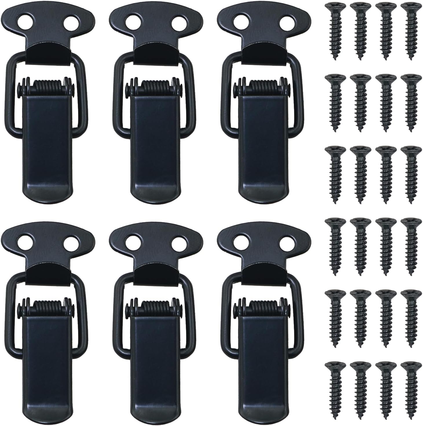 FMHXG 6PCS Spring Loaded Duckbill Hasp Small Hasp with Screws Metal ...