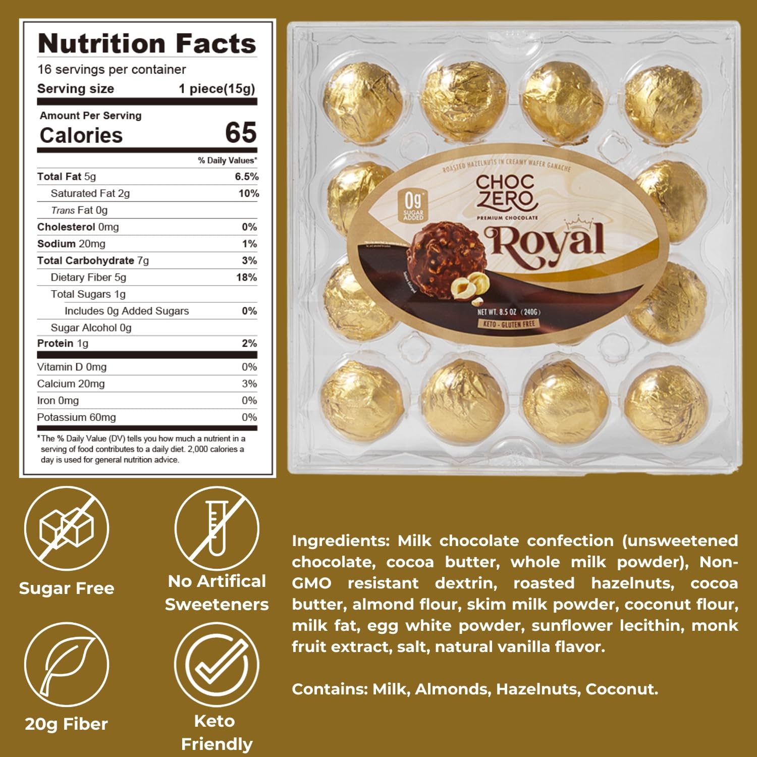 Snapklik.com : ChocZero Royal Truffle 3-Pack - Premium Gluten Free Milk ...
