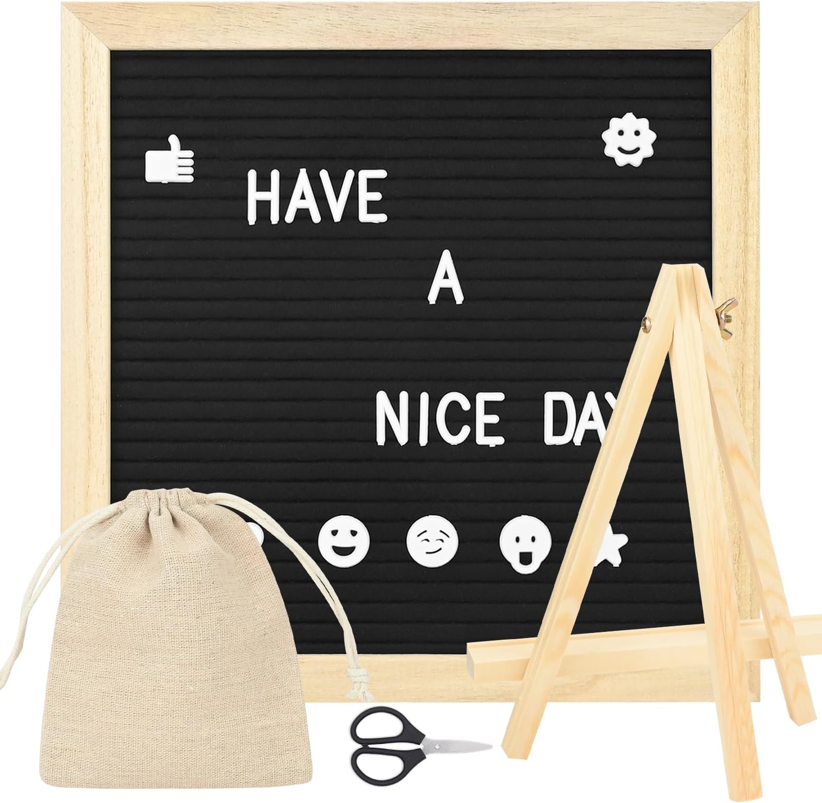 Felt Letter Board, 10*10 in Changeable Letter Board with 340 Letters ...