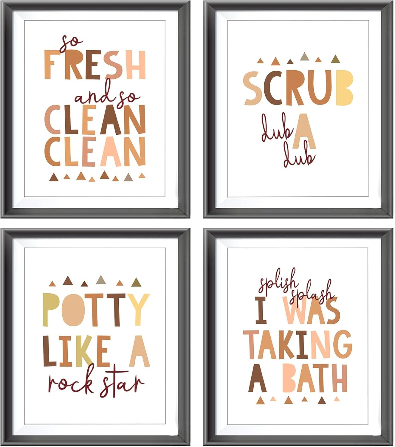 Amazon.com: So Fresh and Clean Colorful Bathroom Art Poster Prints for ...