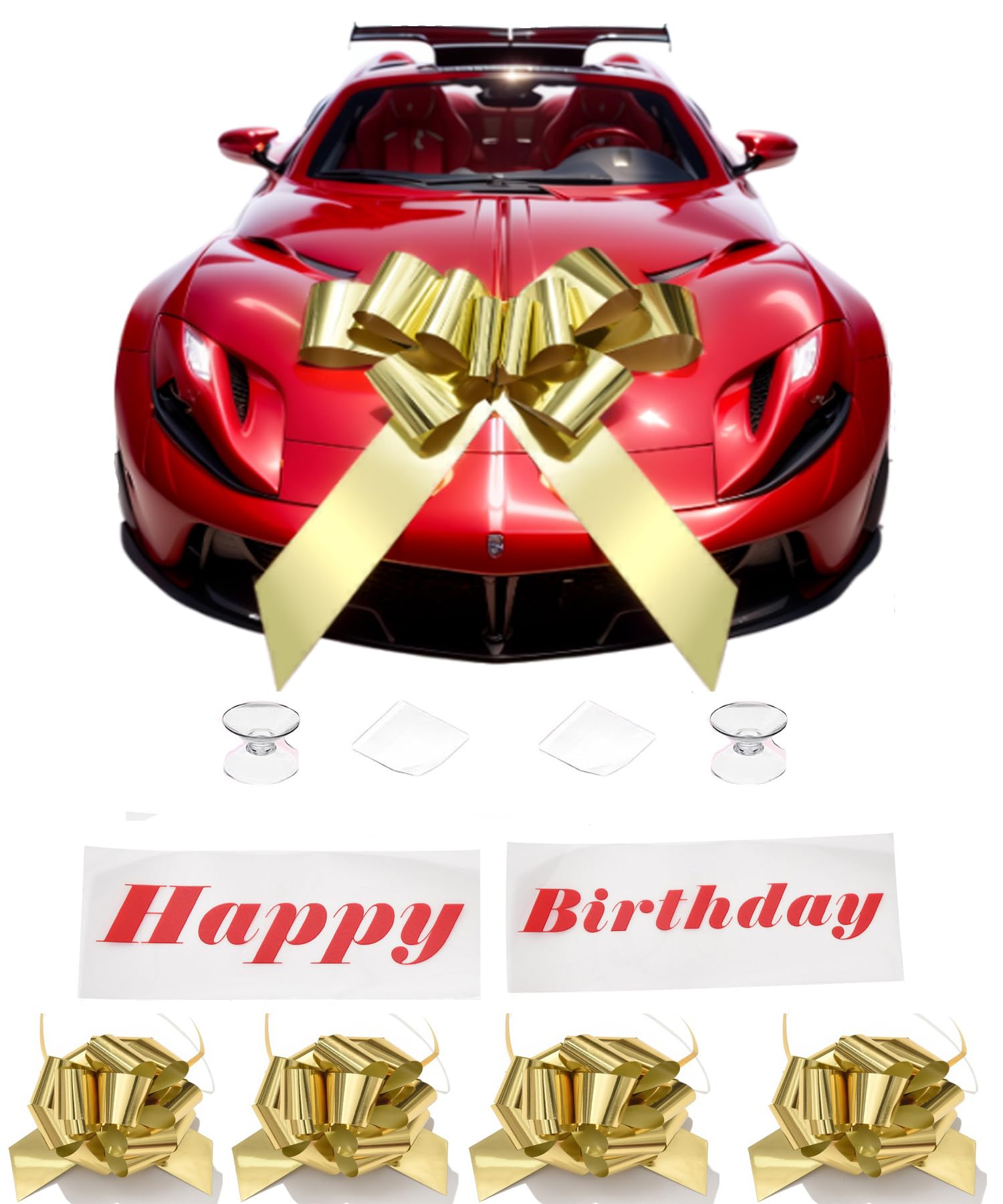 Amazon.com: Rozozo Deco Car Bow 30 inch,Giant Gift Bow Pre-Printed with ...