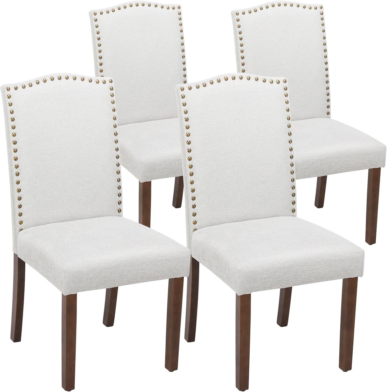 Amazon.com - DUMOS Upholstered Dining Chairs Set of 4, Modern Fabric ...