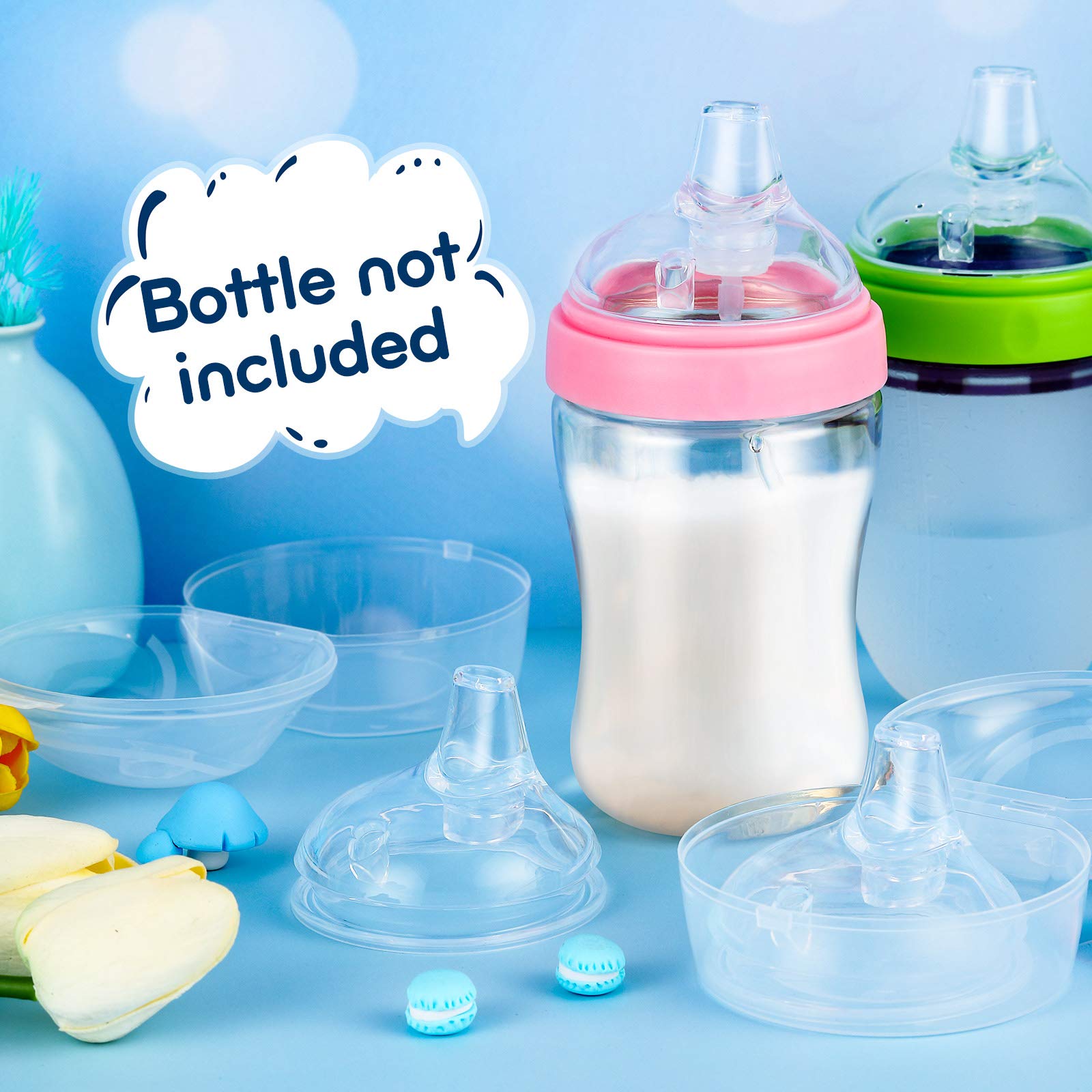 4 Pieces Baby Bottle Nipples Baby Spout Nipples Variable Flow Baby ...