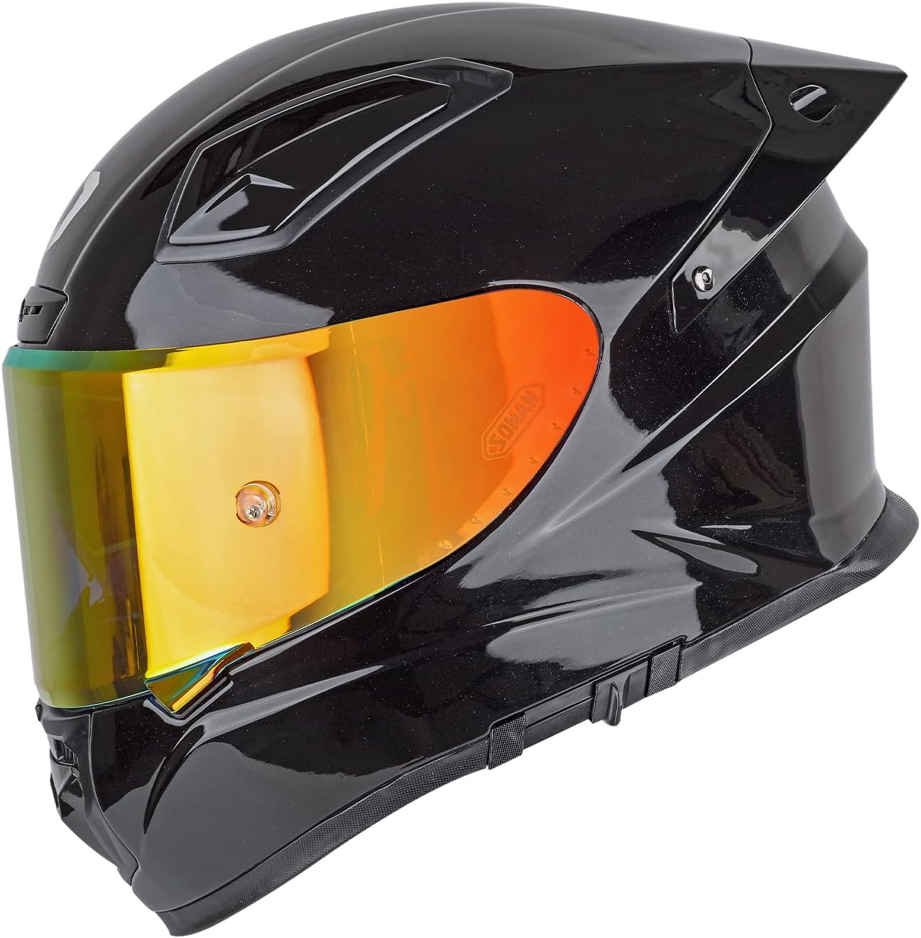 Amazon.com: Soman Motorcycles Full Face Helmet, Street Bike Helmet with ...