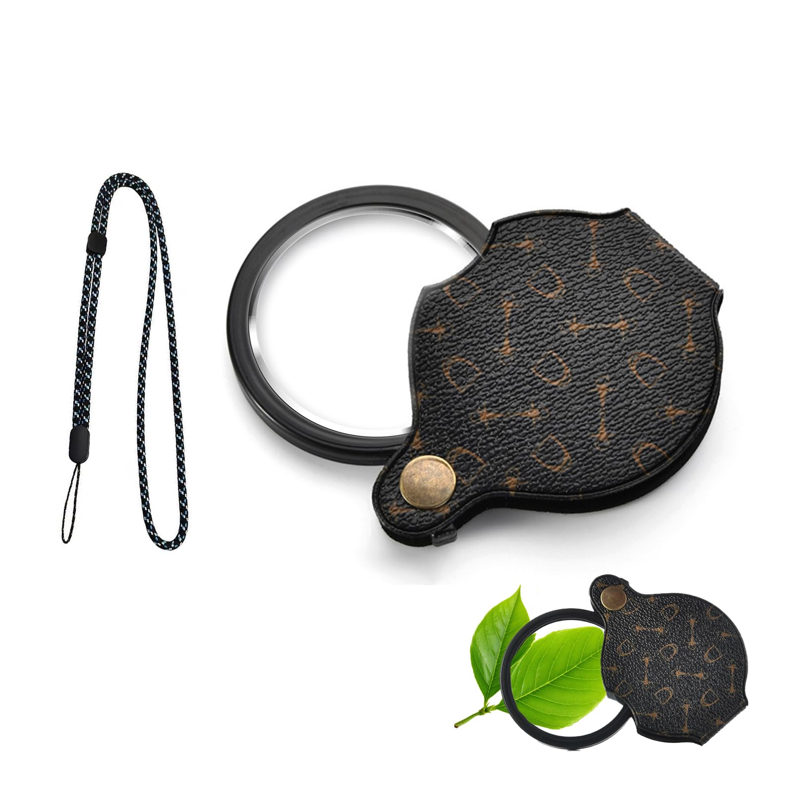 Amazon.com: YAFIYGI Pocket Magnifying Glass 15X Small Folding Travel ...