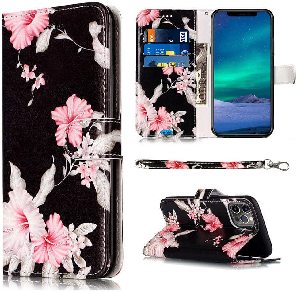 Amazon.com: JanCalm for iPhone 12 Wallet Case/for iPhone 12 Pro Wallet ...
