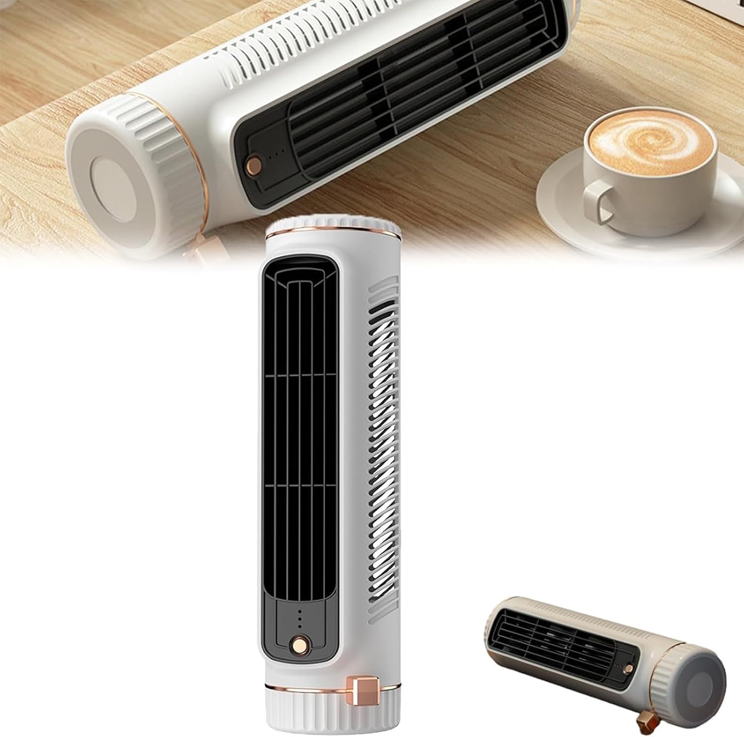 Amazon.com: Desk Bladeless Cooler Fan,Rechargeable Cooler Fan Quiet ...