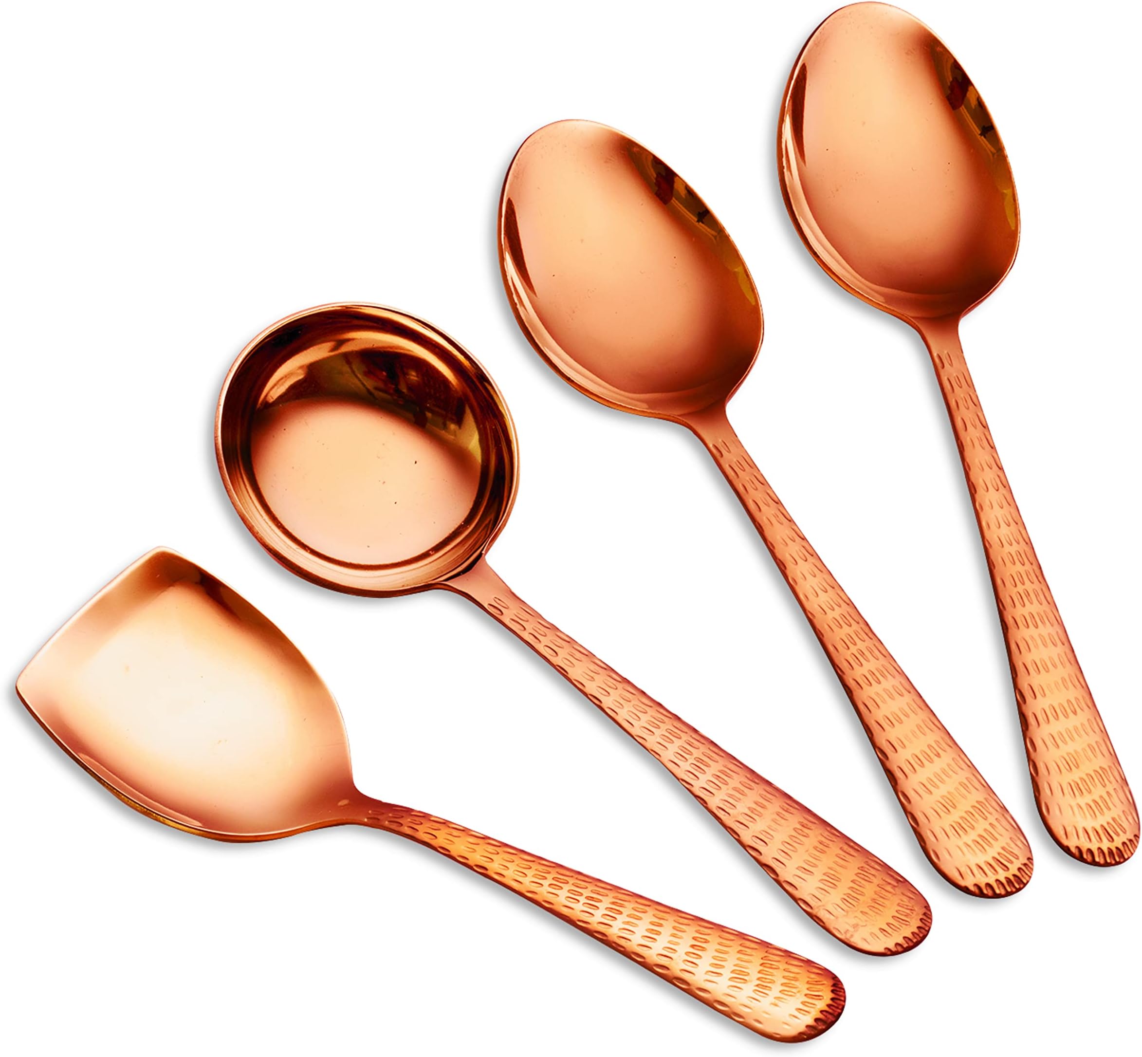 Buy Indian Art Villa Steel Copper Rice Spoon, Serving Home Restaurant ...