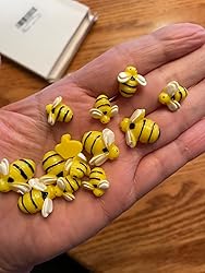 Amazon.com: Tidponra 120PCS Bumble Bee Décor, Resin Honey Bees for ...