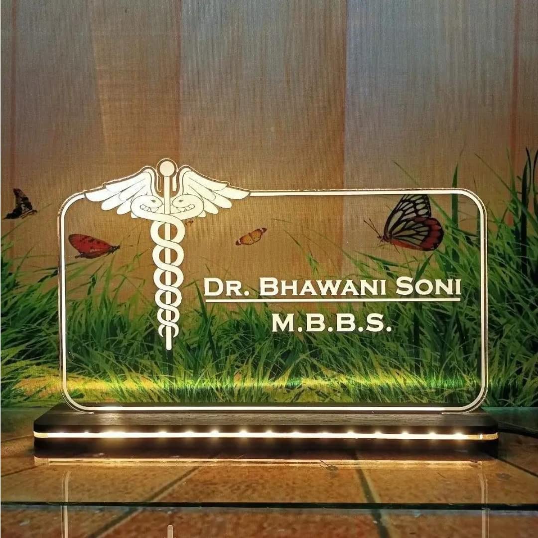 Bnc Gifts Acrylic Customized 3d Illusion Doctor Lamp With Name ...