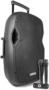 Vonyx AP1500PA Enceinte Sono Portable avec Micros sans Fil - 800W Max, Bluetooth, USB/SD/MP3 ...