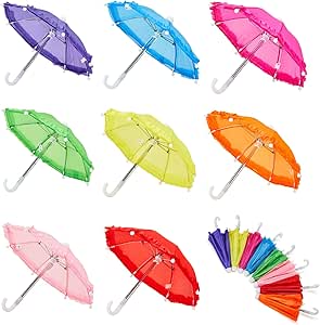 Amazon.com: XCRUI Mini Doll Umbrella - 8 Pcs Mini Umbrellas 11.8 Inch ...