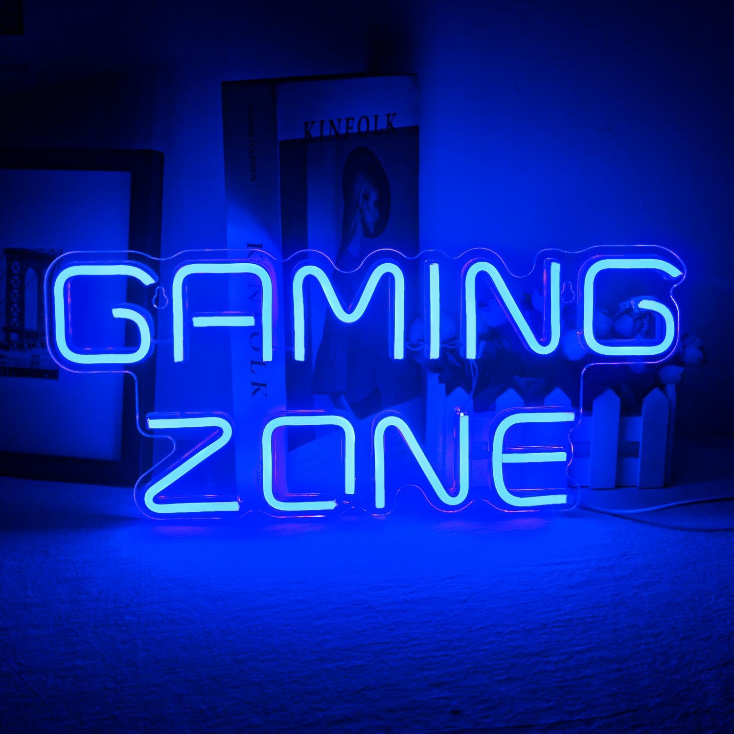 ineonlife Gaming Zone Neon Light Sign Blue LED Gaming Neon Sign for ...