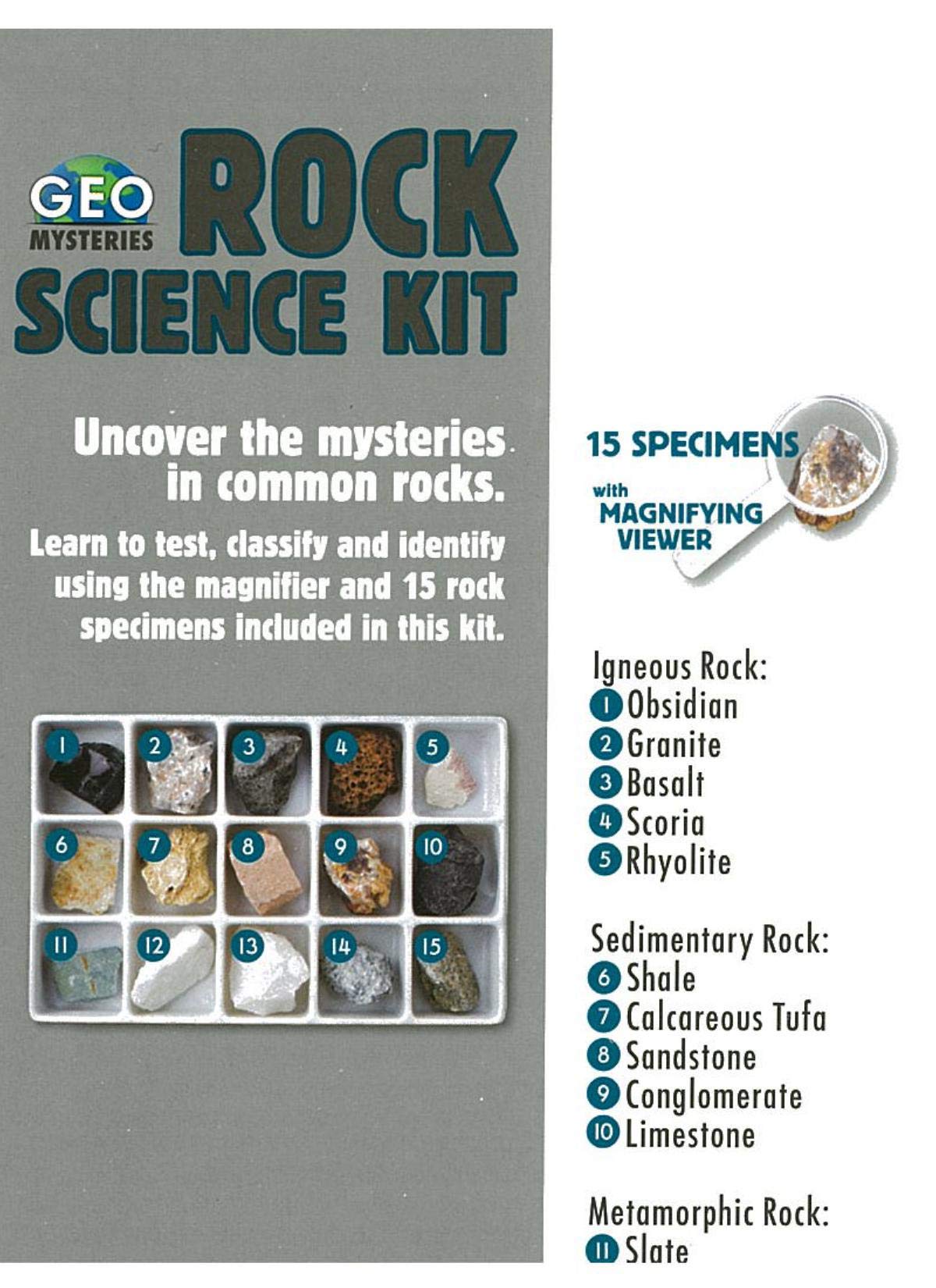 Buy STEM Toy Rock Science Kit Geology Mineral Specimen For Kid ...