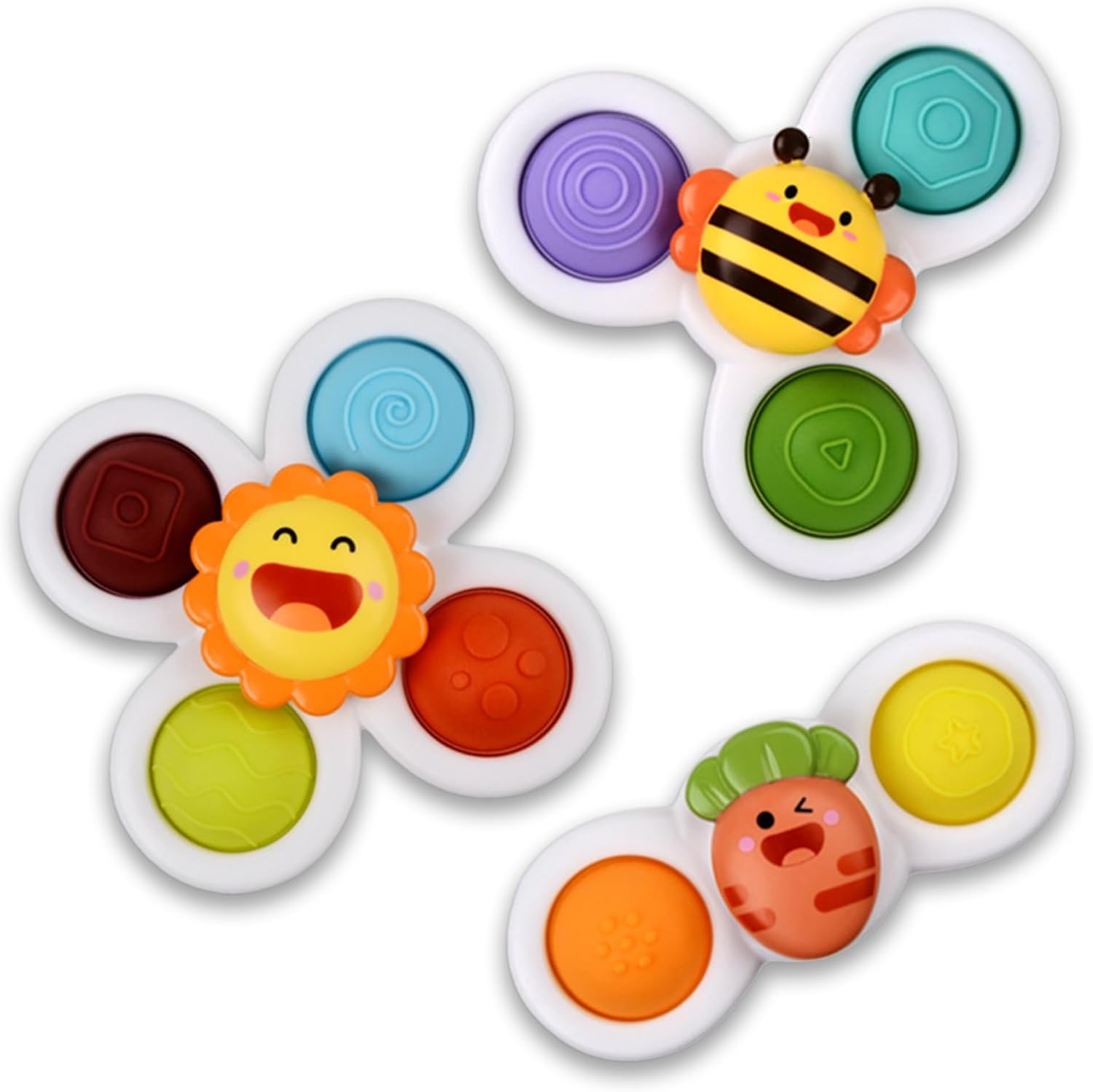 Amazon.com: Suction Cup Fidget Spinner Toys, Spinning Dimple Figit Toy ...