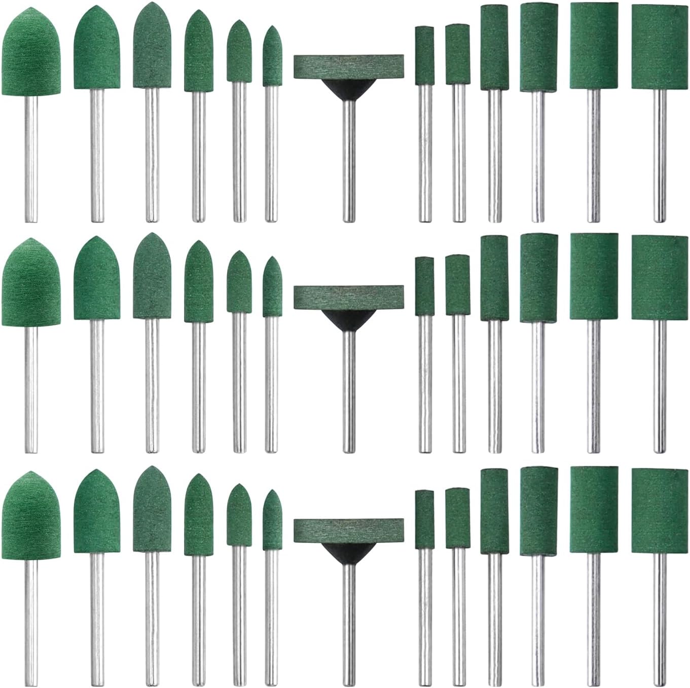 Mesee 39Pcs Rubber Polishing Bits Assorted Grinding Head Buffing Wheel ...