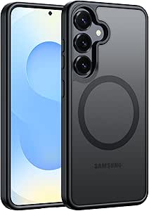 Amazon.com: FNTCASE for Samsung Galaxy S25 Case: Magnetic Matte Textured Military Grade Drop ...