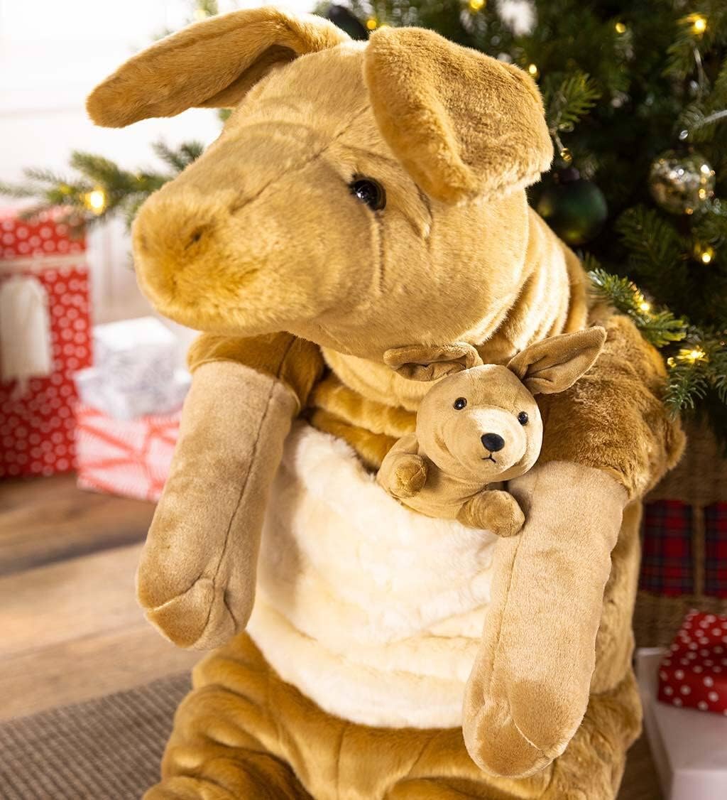 Plush Kangaroo and Joey Cuddle Animal Body Pillow Barbados | Ubuy