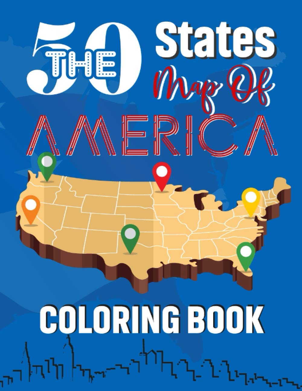 Buy The 50 States of America Coloring Book: The United states s color ...