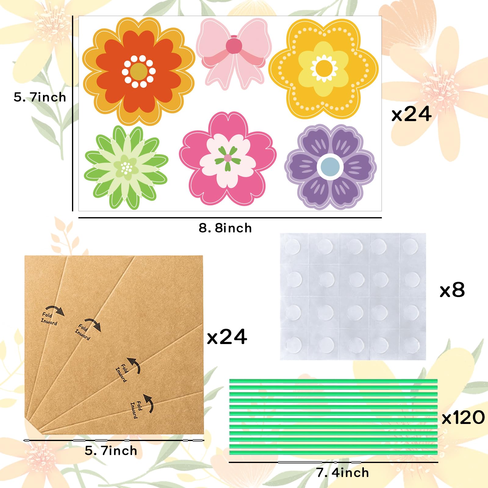 Snapklik.com : 24Pack Spring Flower Bouquet Craft Kit DIY Make Your Own ...