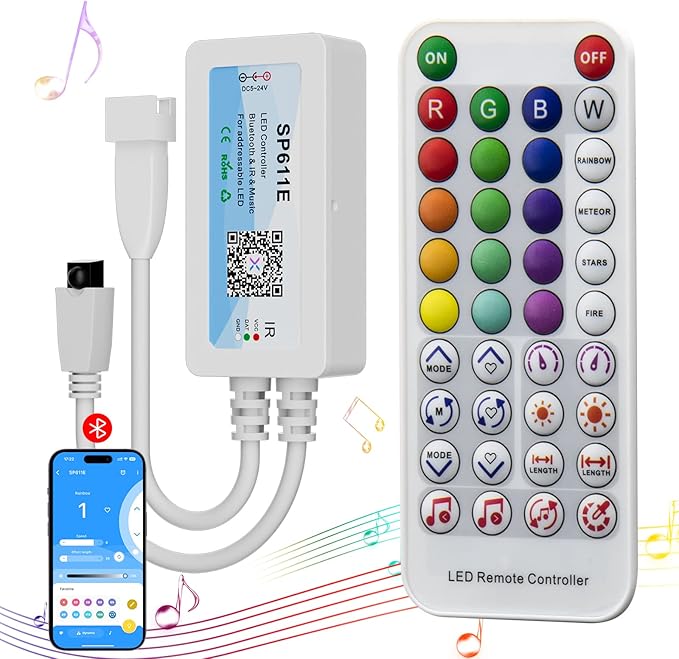 Amazon.com: PAUTIX Bluetooth Music Pixel LED Smart Controller SP611E ...