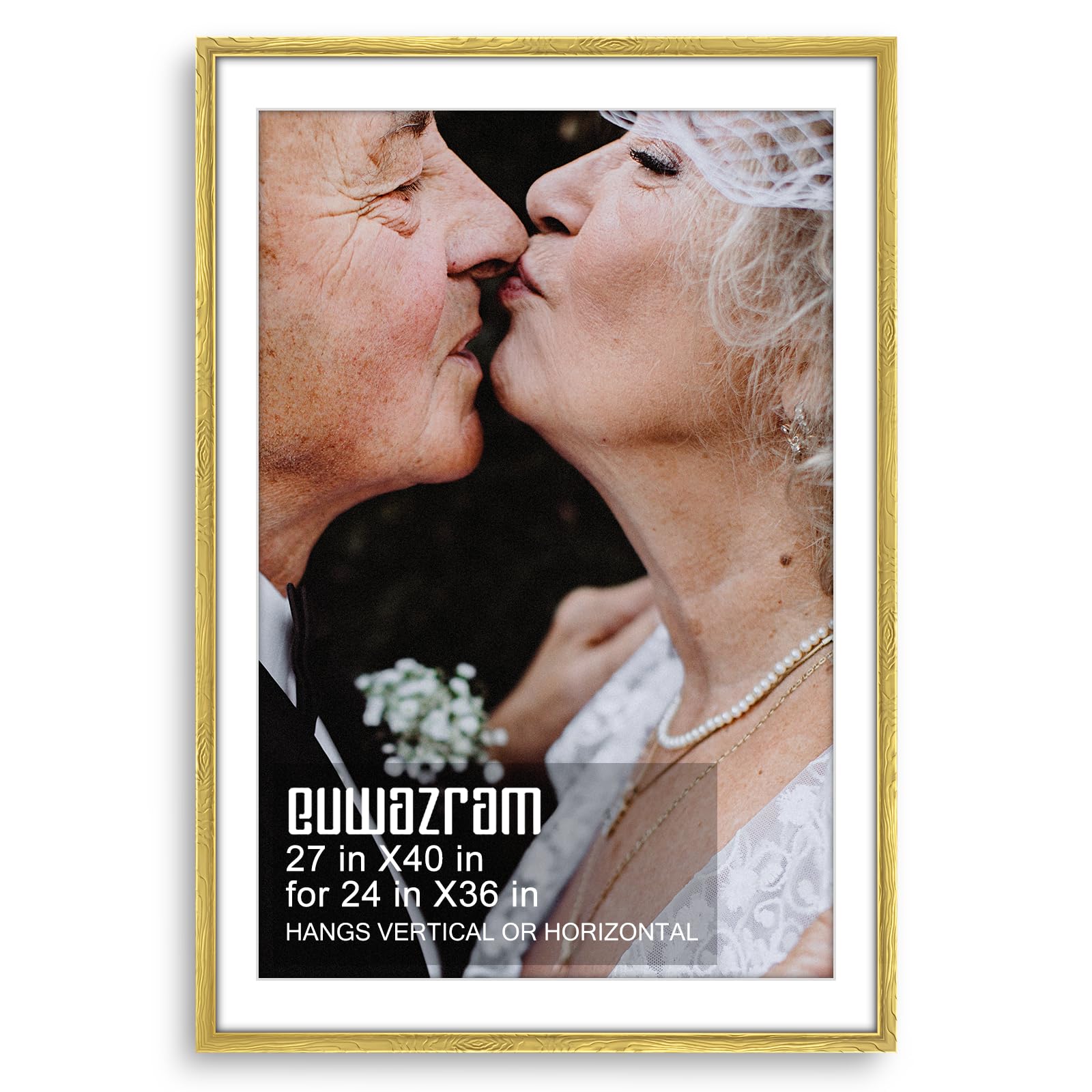 Amazon.com - euwazram Ornate Gold 27x40 Frame - Single Frame, 27 x 40 Poster Frame with Mat for ...