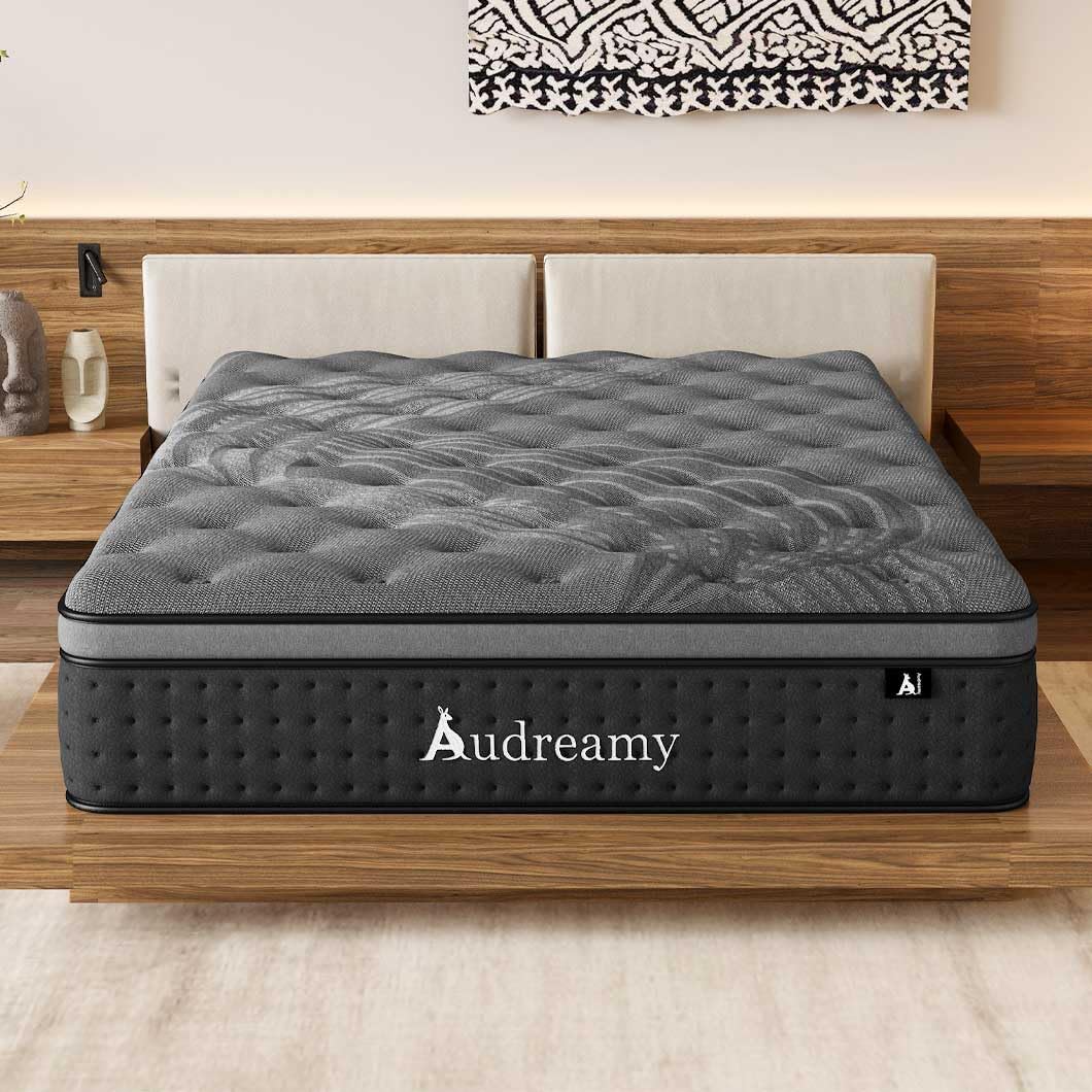 Audreamy Siena Mattress 35cm Bamboo Charcoal Fabric Plush Euro Top 7 ...