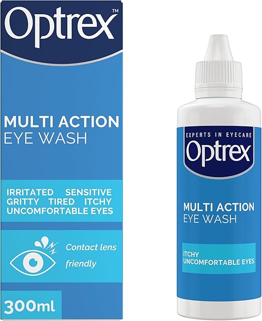 Optrex Multi Action, Eye Wash, 300 ml, for Gentle and Effective Relief ...