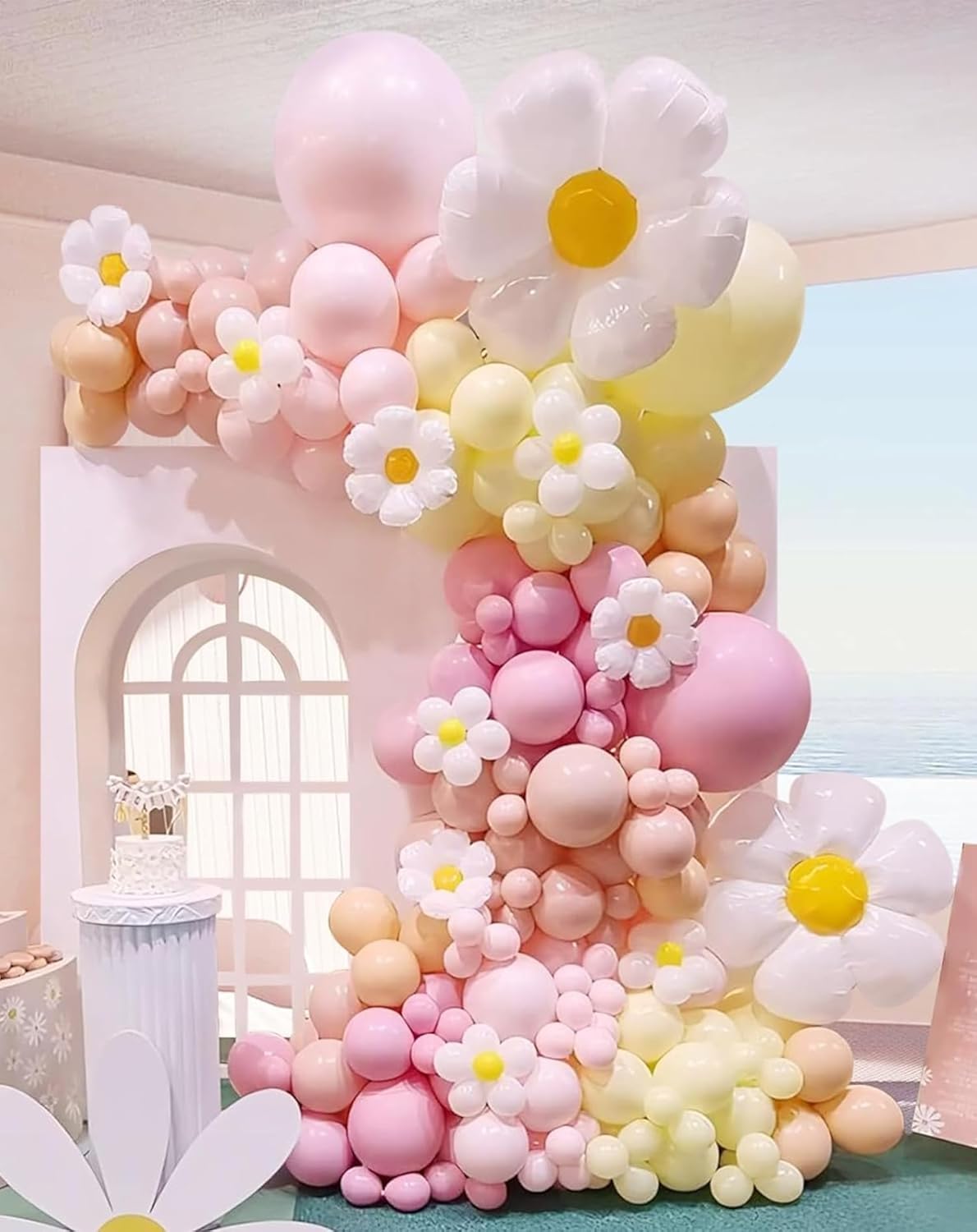 Amazon.com: Daisy Balloon Garland Arch Kit -174PCS Groovy Balloon Arch ...