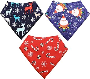 Amazon.com: LNGLAT 3-Pack Baby Bandana Drool Bibs for Boys Girls ...