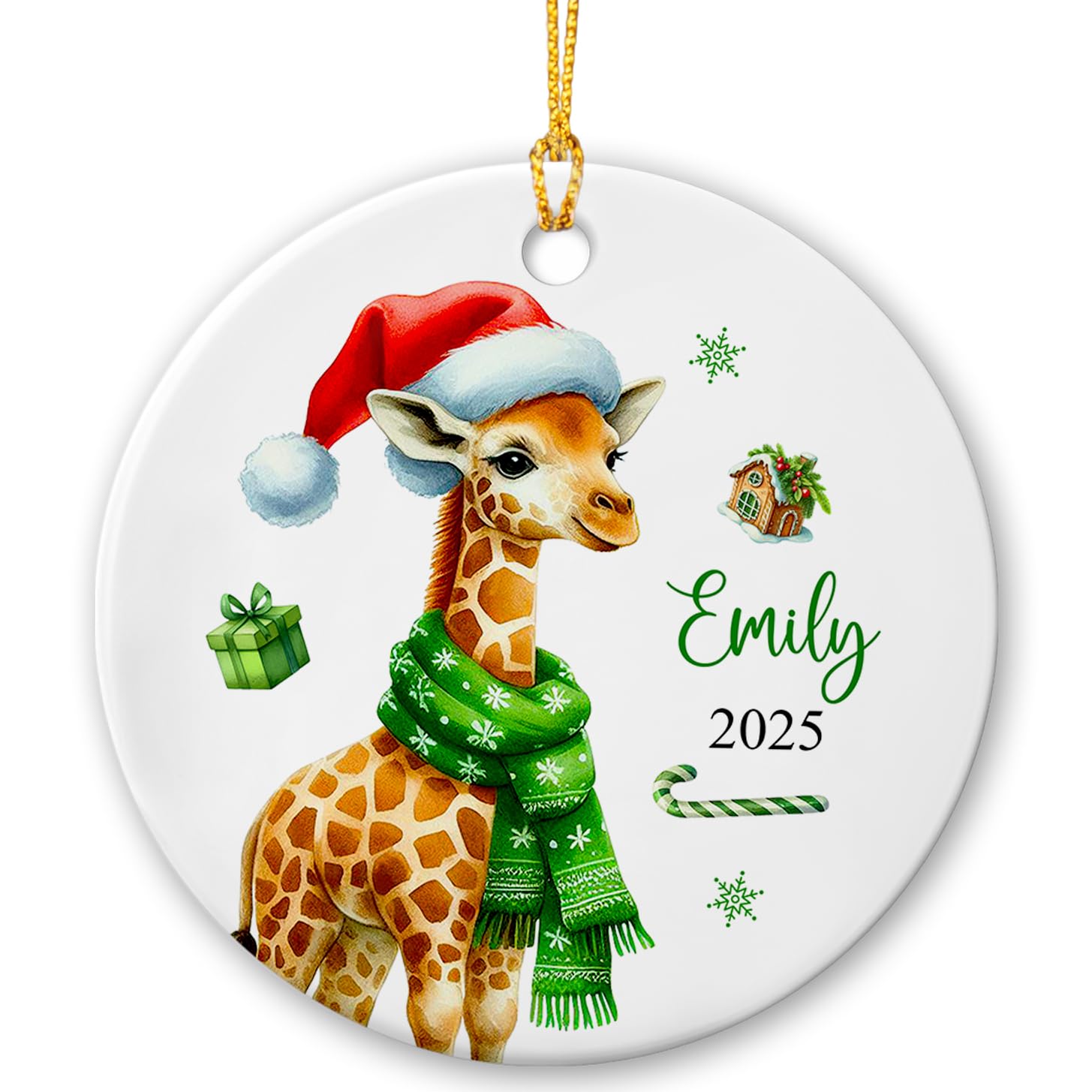 Amazon.com: Giraffe Christmas Ornament 2025, Safari Animal Christmas ...