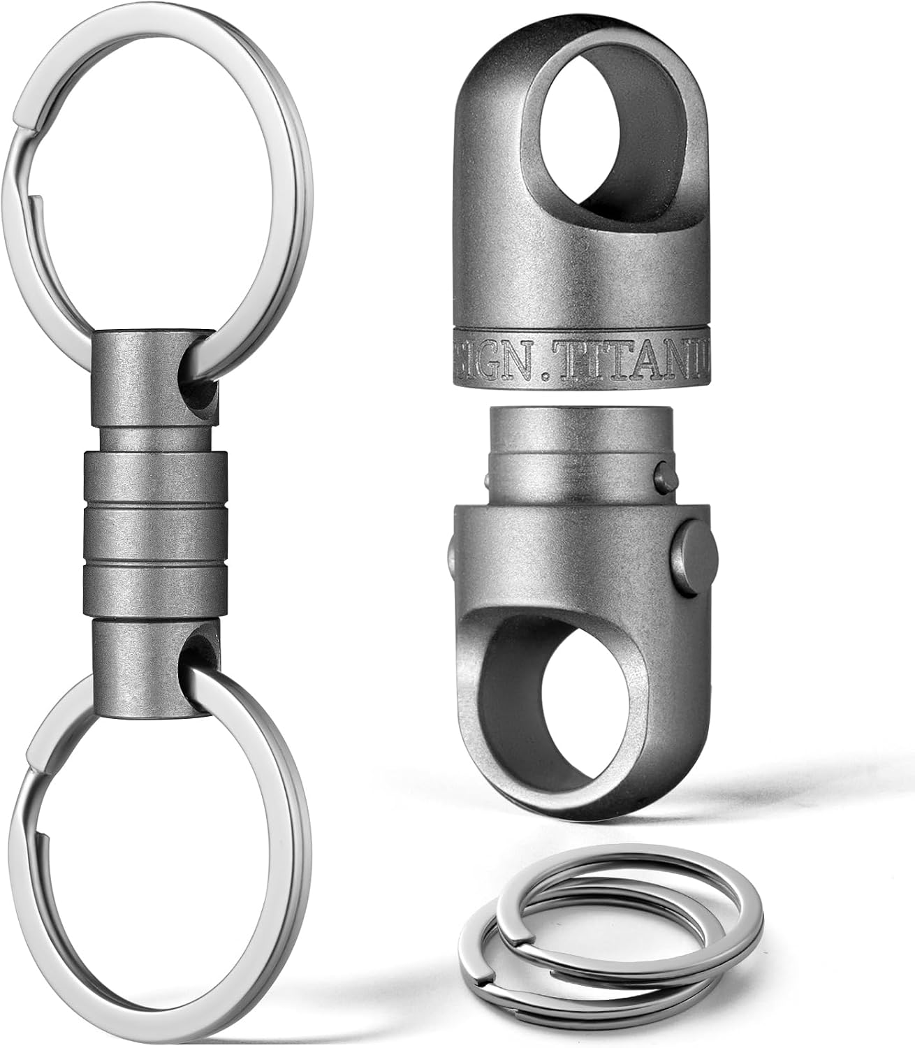 Amazon.com: FEGVE Titanium Magnetic Keychain Titanium Quick Release ...