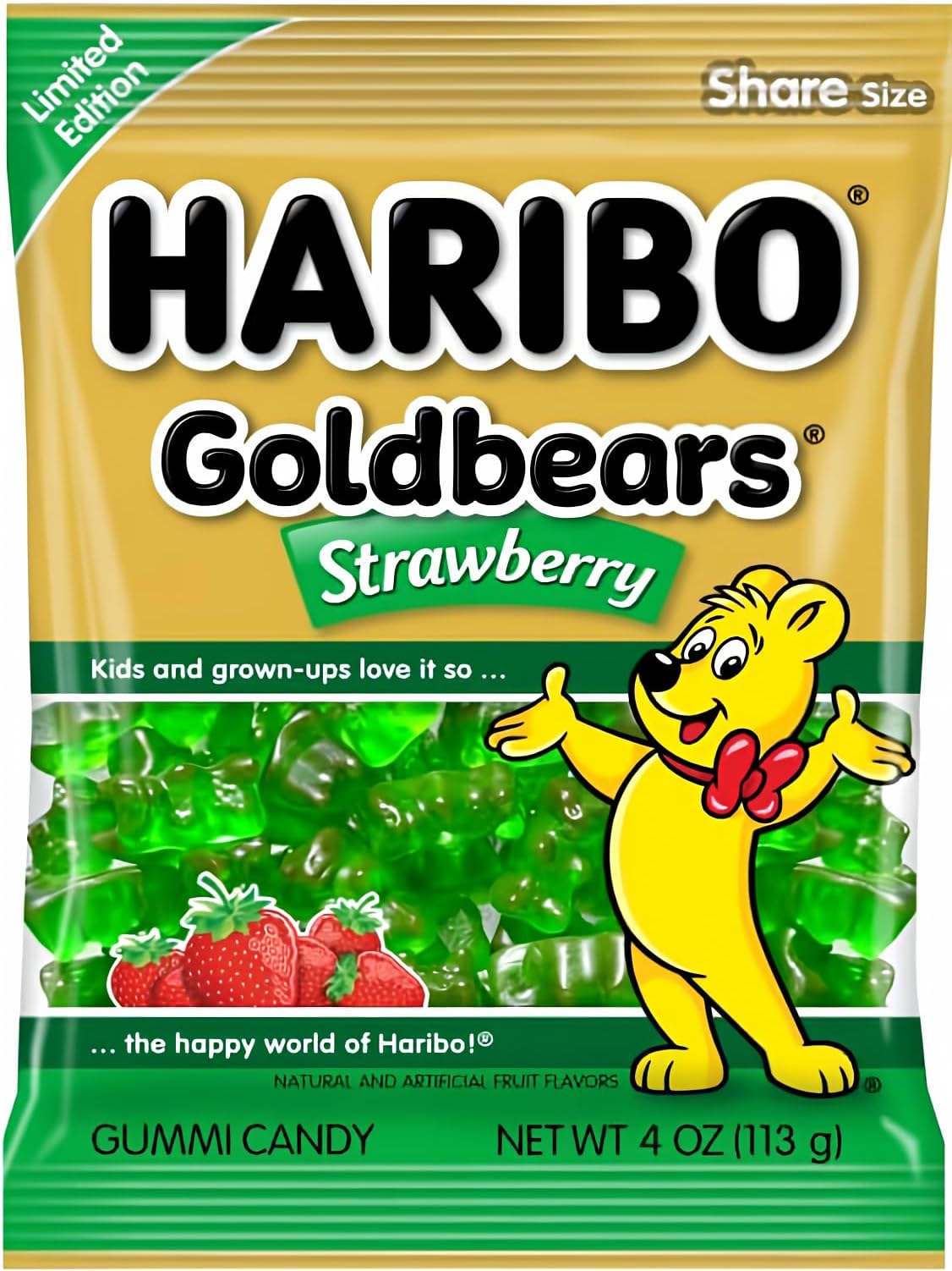 Amazon.com : Haribo Gummi Candy | Goldbears Single Flavor Limited ...