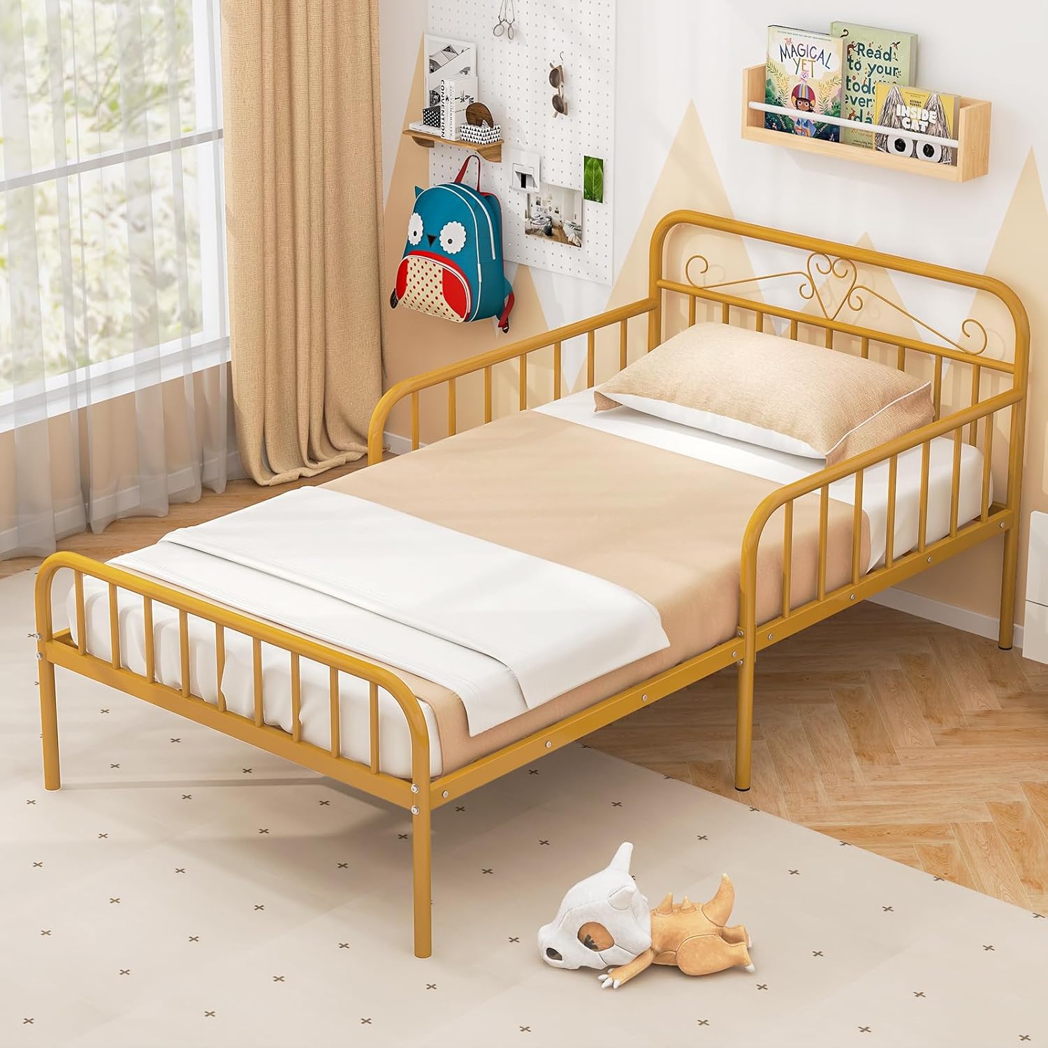 Amazon.com: Giantex Metal Twin Bed Frames for Kids, Heavy Duty Metal ...