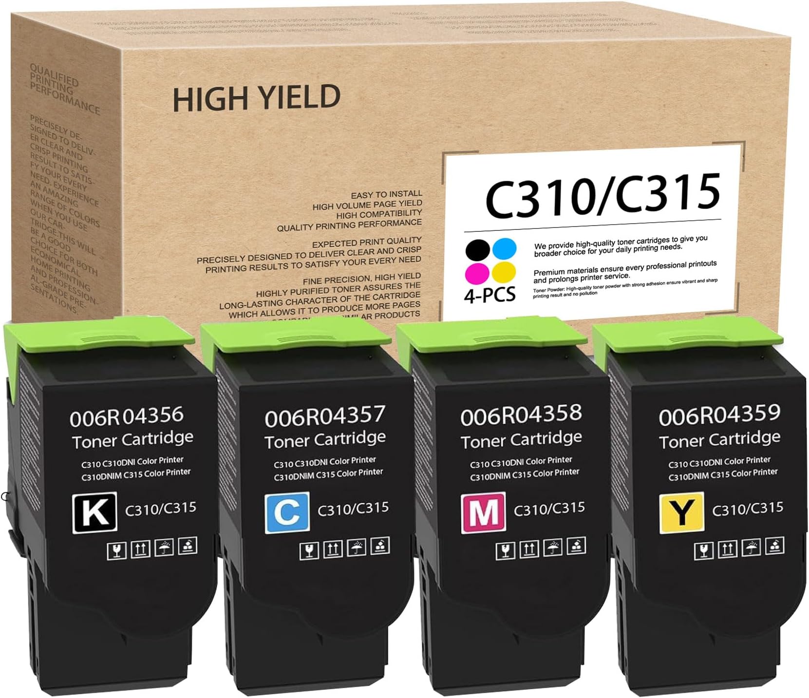 Amazon.com: CS331 CX331 Toner Cartridge Set: Dophn 4 Pack 20N10K0 ...