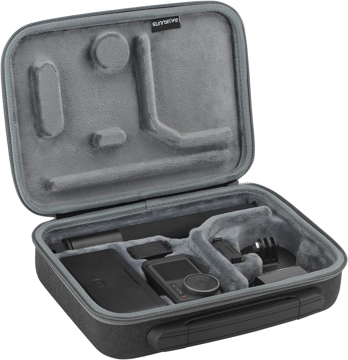 TELESIN Portable Storage Bag Waterproof Carrying Case Adjustable Space ...