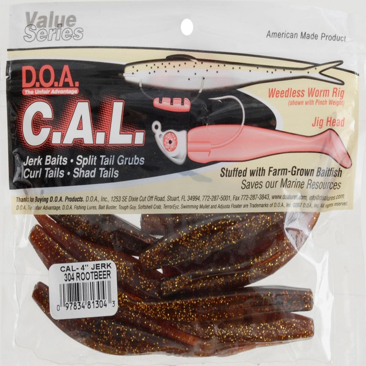 DOA 81304 Cal-Jerk 4", Soft Plastic Lures - Amazon Canada