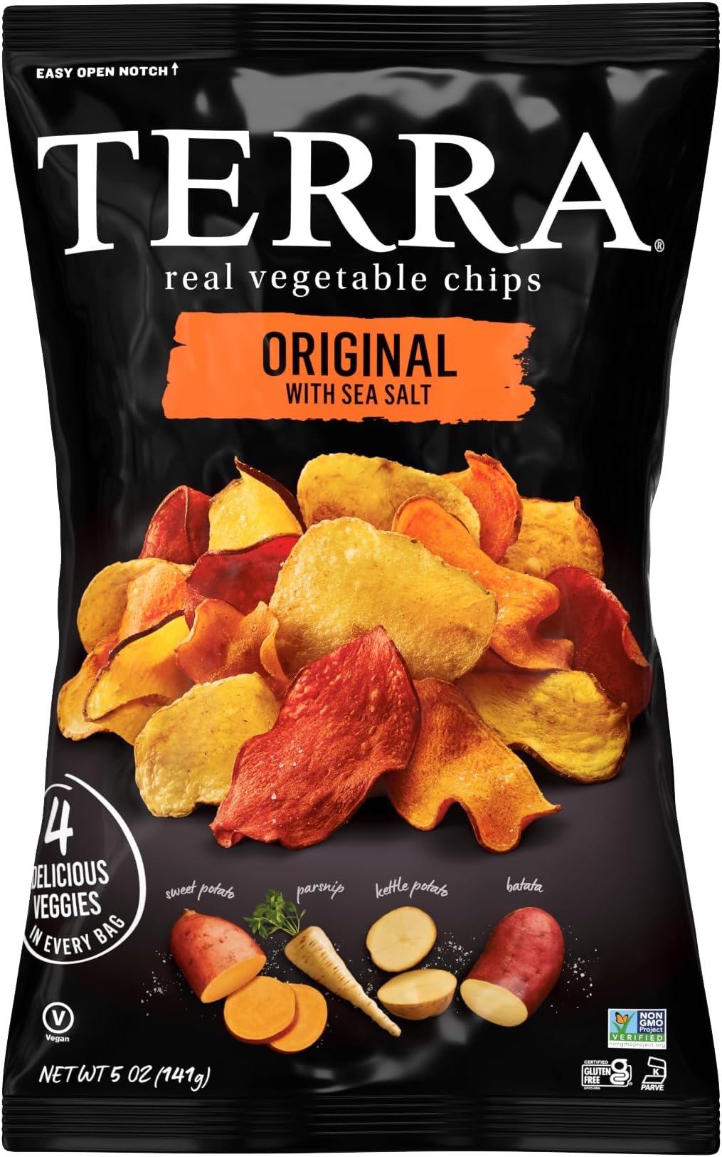 Amazon.com: Terra Original Sea Salt Real Vegetable Chips, 5 oz (Pack of 6)