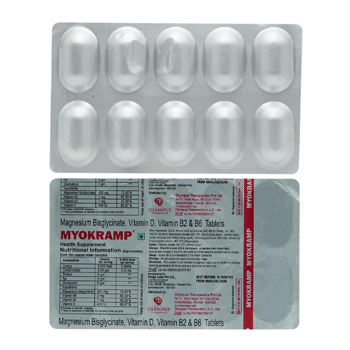 Myokramp - Strip of 10 Tablets : Amazon.in: Health & Personal Care