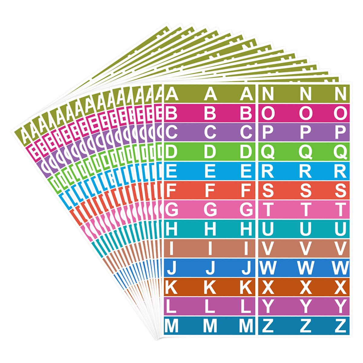 Alphabet Book Spine Labels Adhesive Alphabet Index File Folder Labels ...