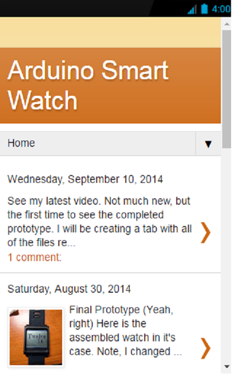 Aplicación Arduino Smart Watch en Amazon Appstore