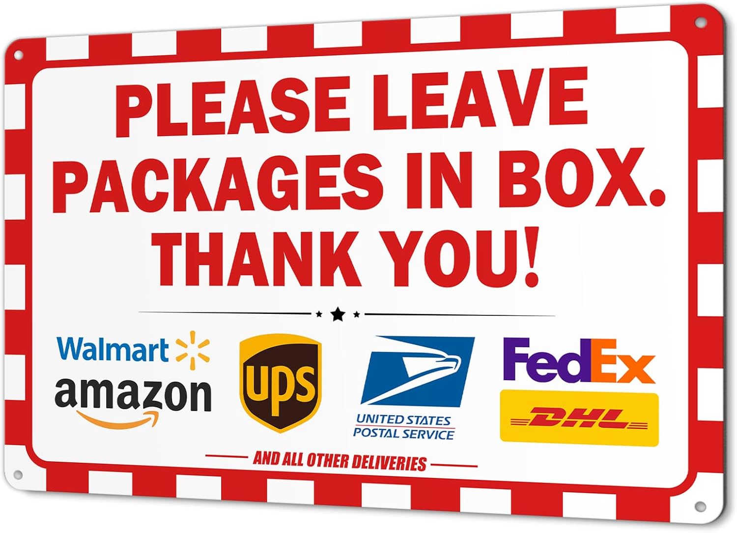 Amazon.com: Delivery Signs for Packages Please Leave Packages in Box ...