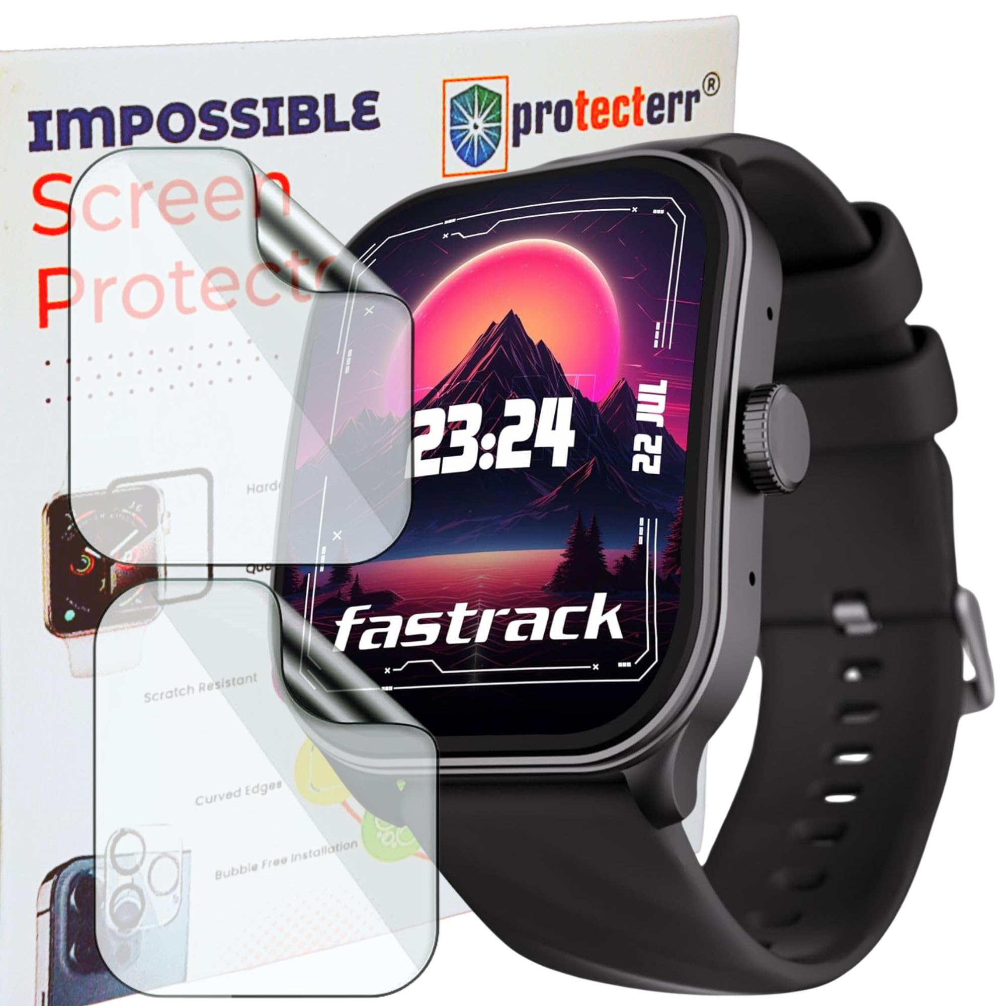 PROTECTERR® 2-Pack Screen Guard for Fastrack Limitless Fs2 Pro 1.96" inch Smartwatch Protector ...