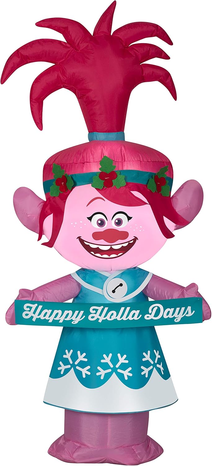 Amazon.com: Gemmy Christmas Airblown Inflatable Poppy in Holiday Outfit ...