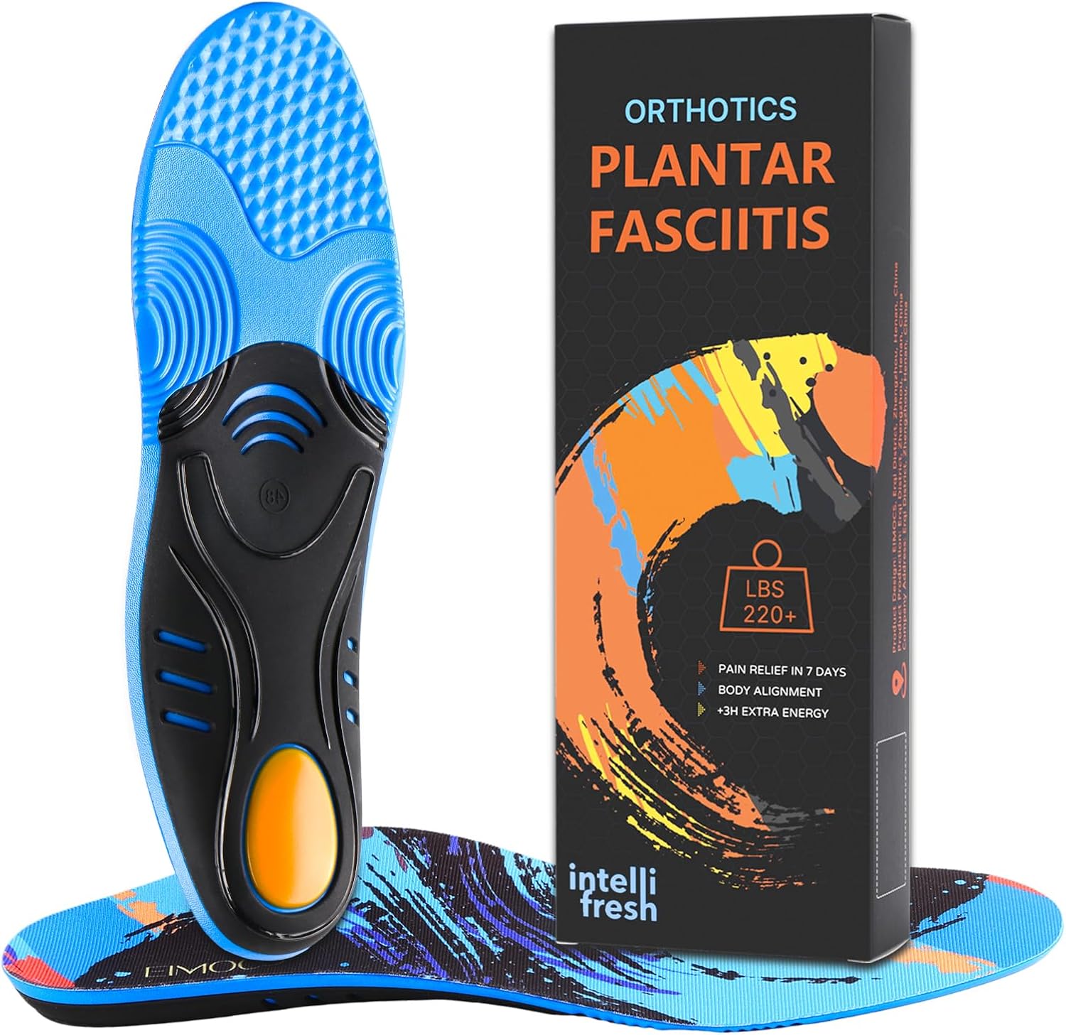 Amazon.com: Plantar Fasciitis Pain Relief Insoles for Men and Women ...